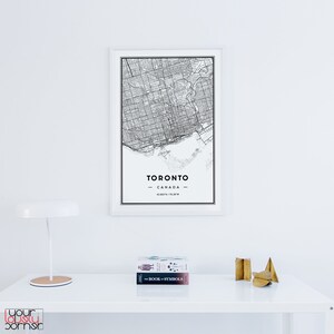Toronto Map Print, Printable Map of Toronto Wall Art, Toronto City Map ...