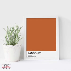 Pantone Burnt Orange Pantone Wall Art Pantone Poster Burnt | Etsy