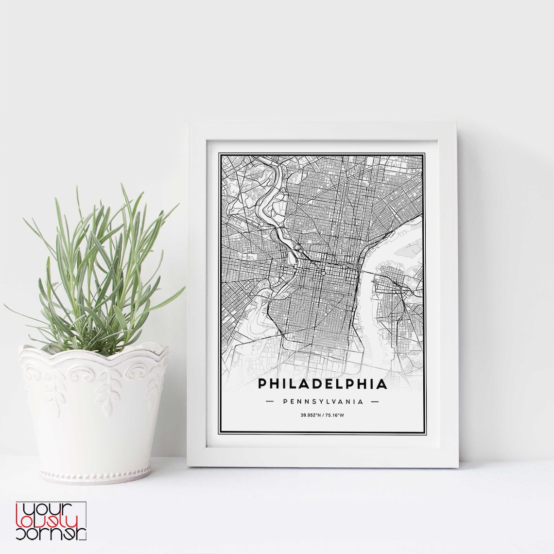 Philadelphia Map Print Printable Map of Philadelphia Map Art - Etsy