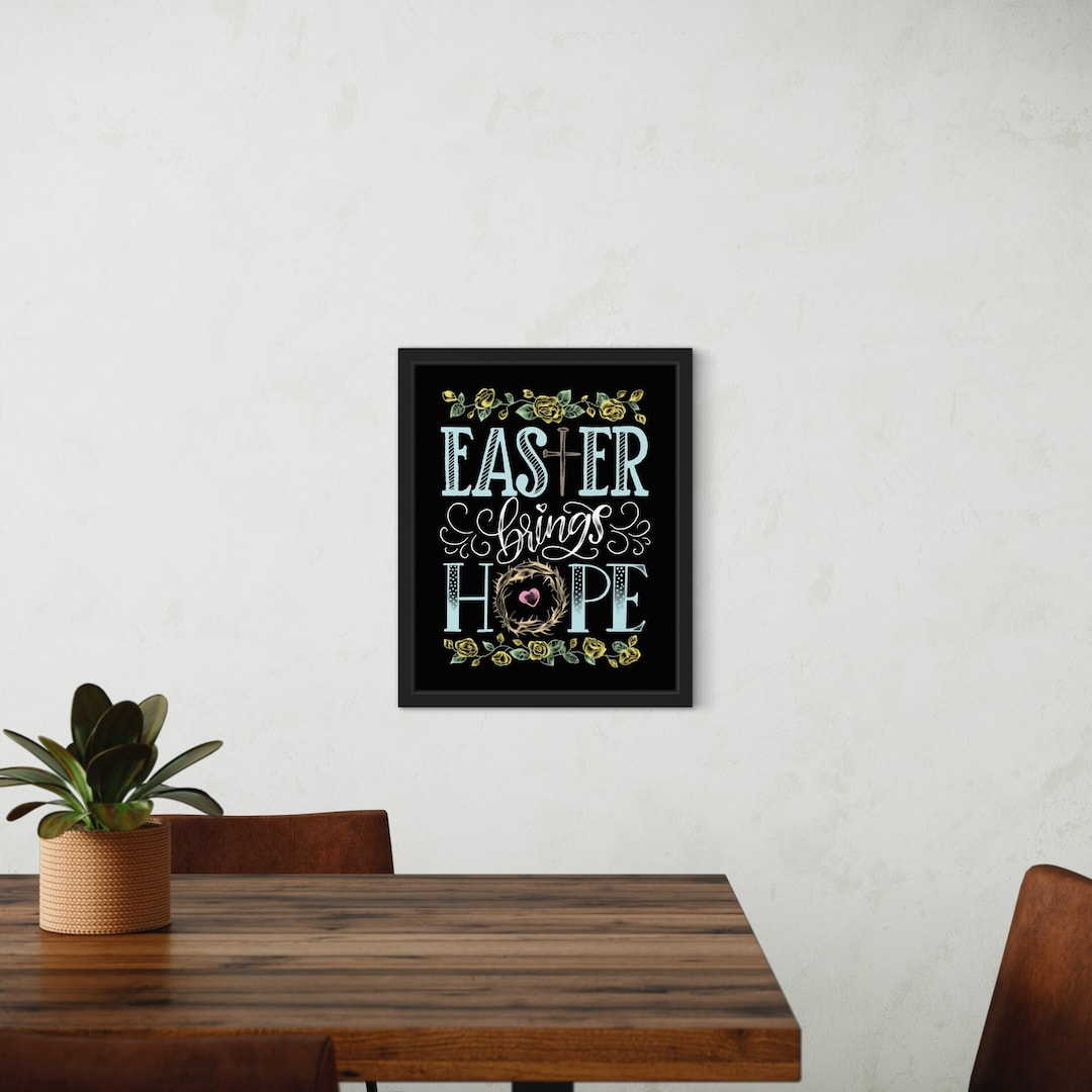 Easter Brings Hope Chalkboard Drawing Sign Printable - Etsy