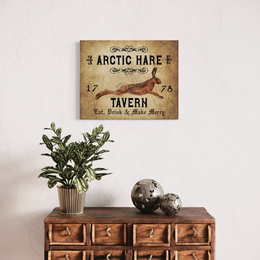 Arctic Hare Tavern Sign Printable - Etsy