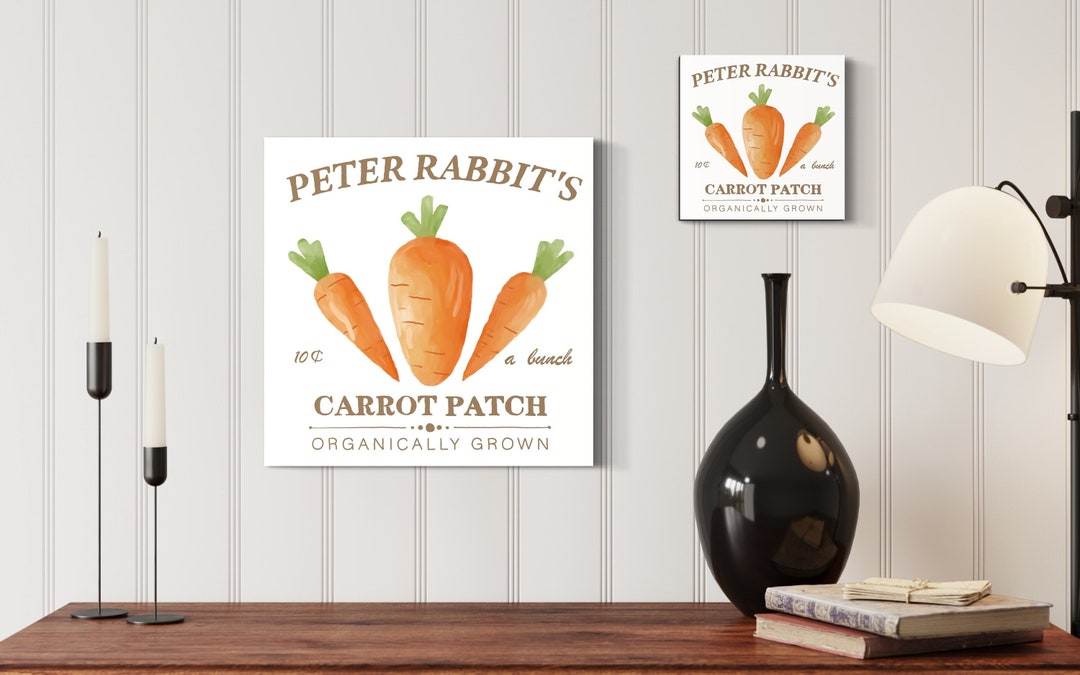 Easter Carrot Patch Watercolor Sign Printable - Etsy
