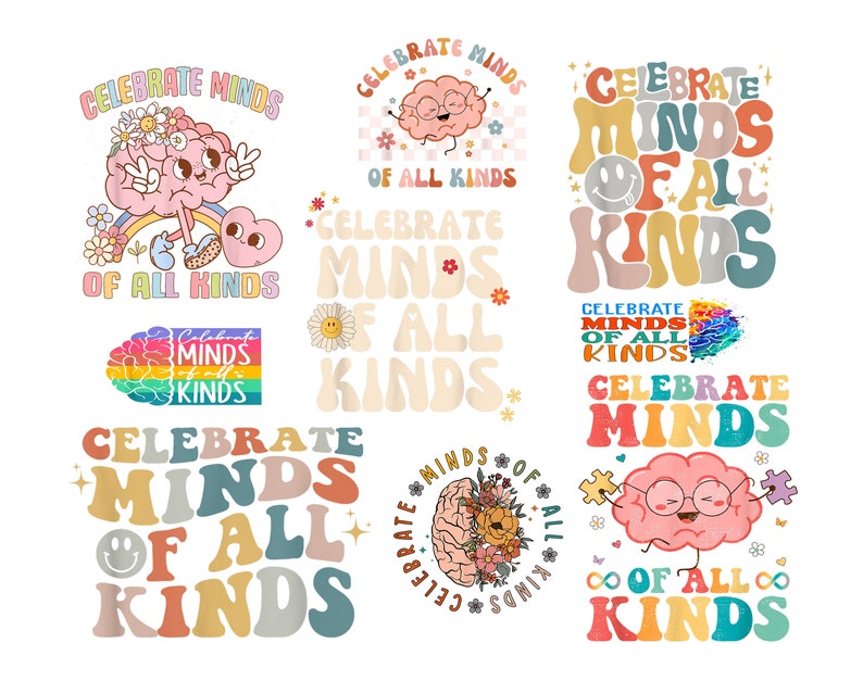 Celebrate Minds of All Kinds Neurodiversity Autism Awareness Png ...