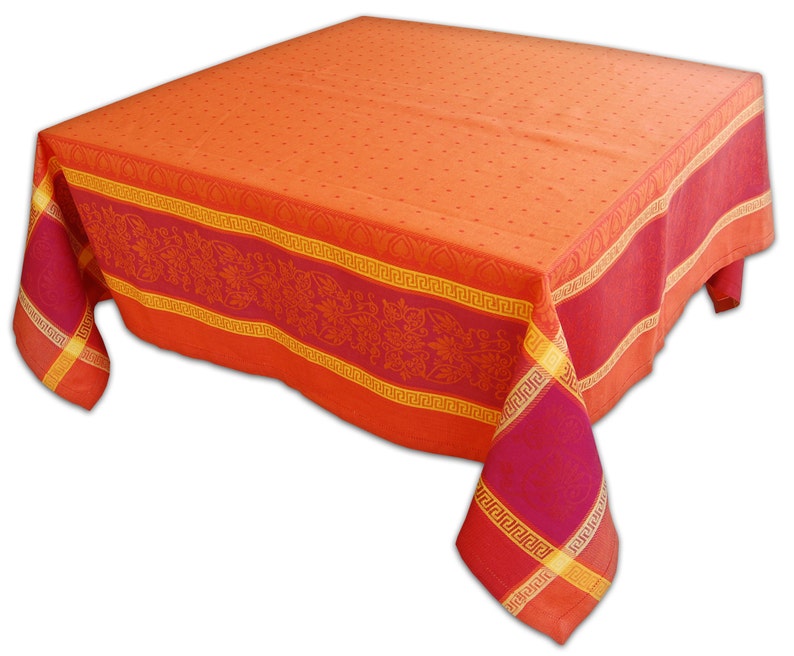 Fine Dining Red Tablecloth Jacquard Large Rectangle Tablecloths Festive ...