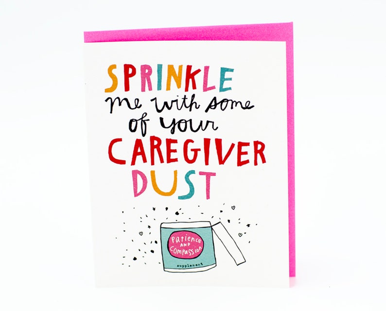 Caregiver Card, Caregiver Appreciation, Caregiver Gift, Patience and ...