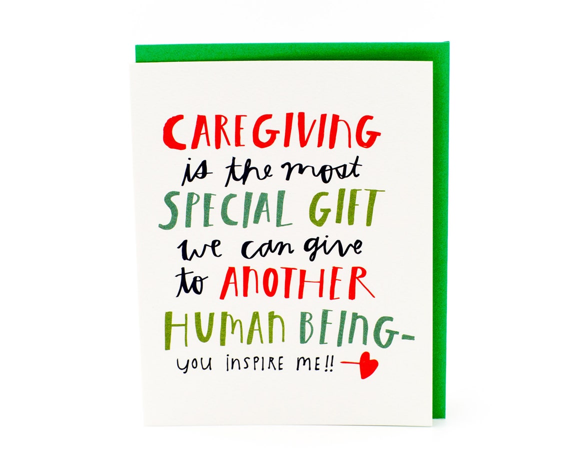 Caregiver Card, Caregiver Appreciation, Caregiver Gift, Inspiration ...