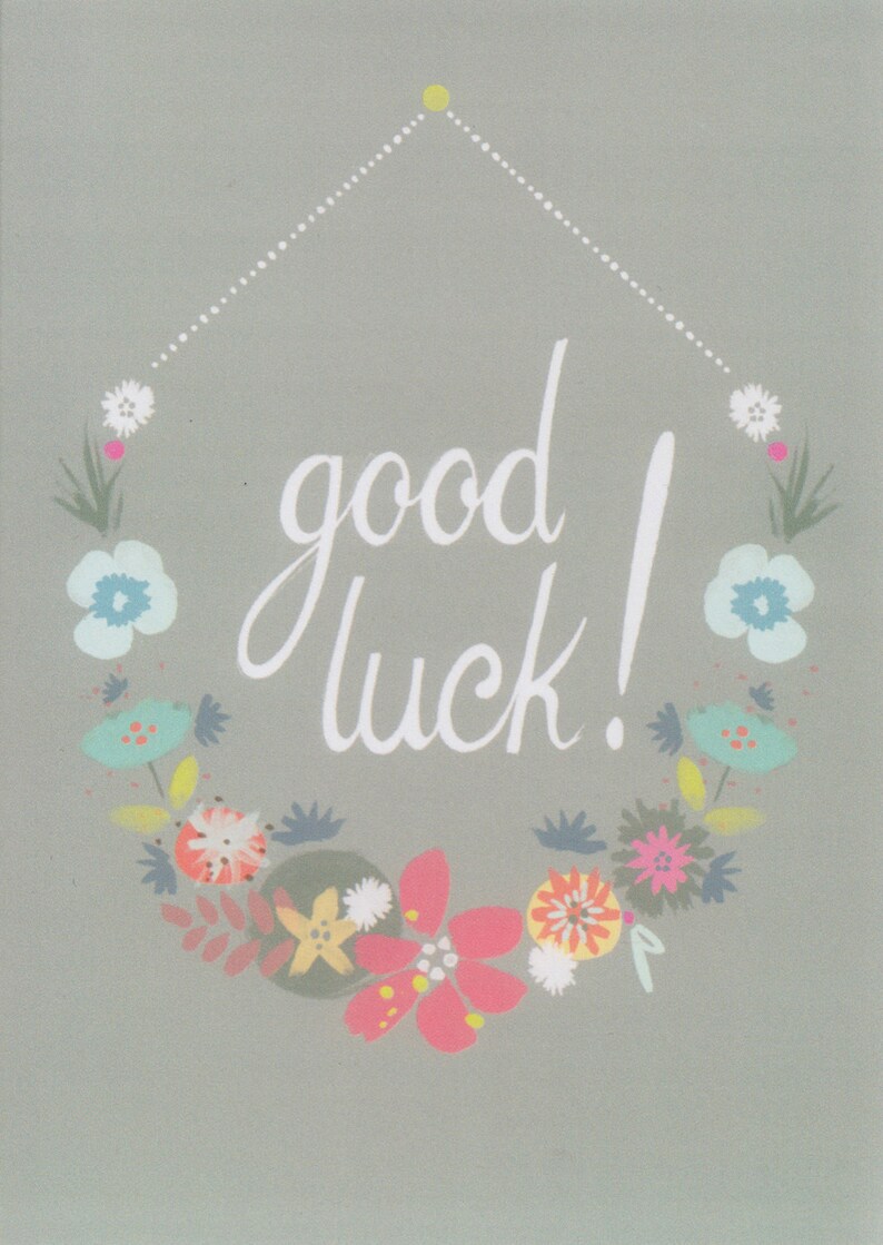 Good Luck Greetings Card Blank Inside - Etsy