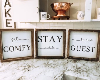 Get Comfy Sign | Etsy