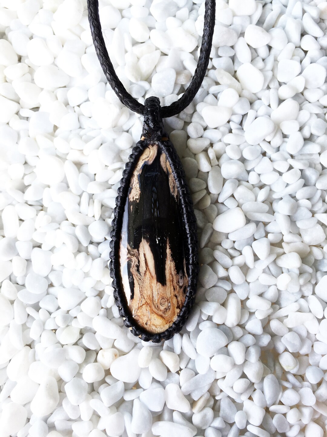 Indonesian Palm Root Pendant, Macrame Pendant - Etsy