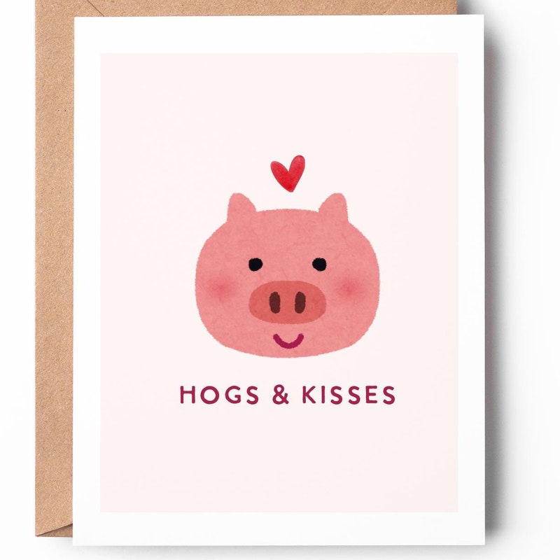 Wife Pig Valentines Card - Etsy