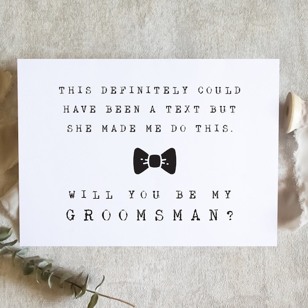 This Could Have Been a Text Groomsmen Card - Etsy