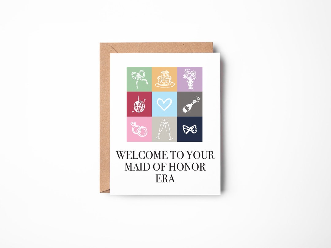 Welcome to Your Maid of Honor Era, Eras Tour Bridal Party, Cute ...