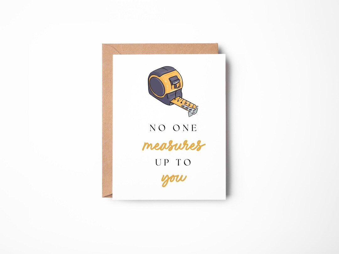 No One Measures up to You Card, Thank You Card, Congratulations Card ...