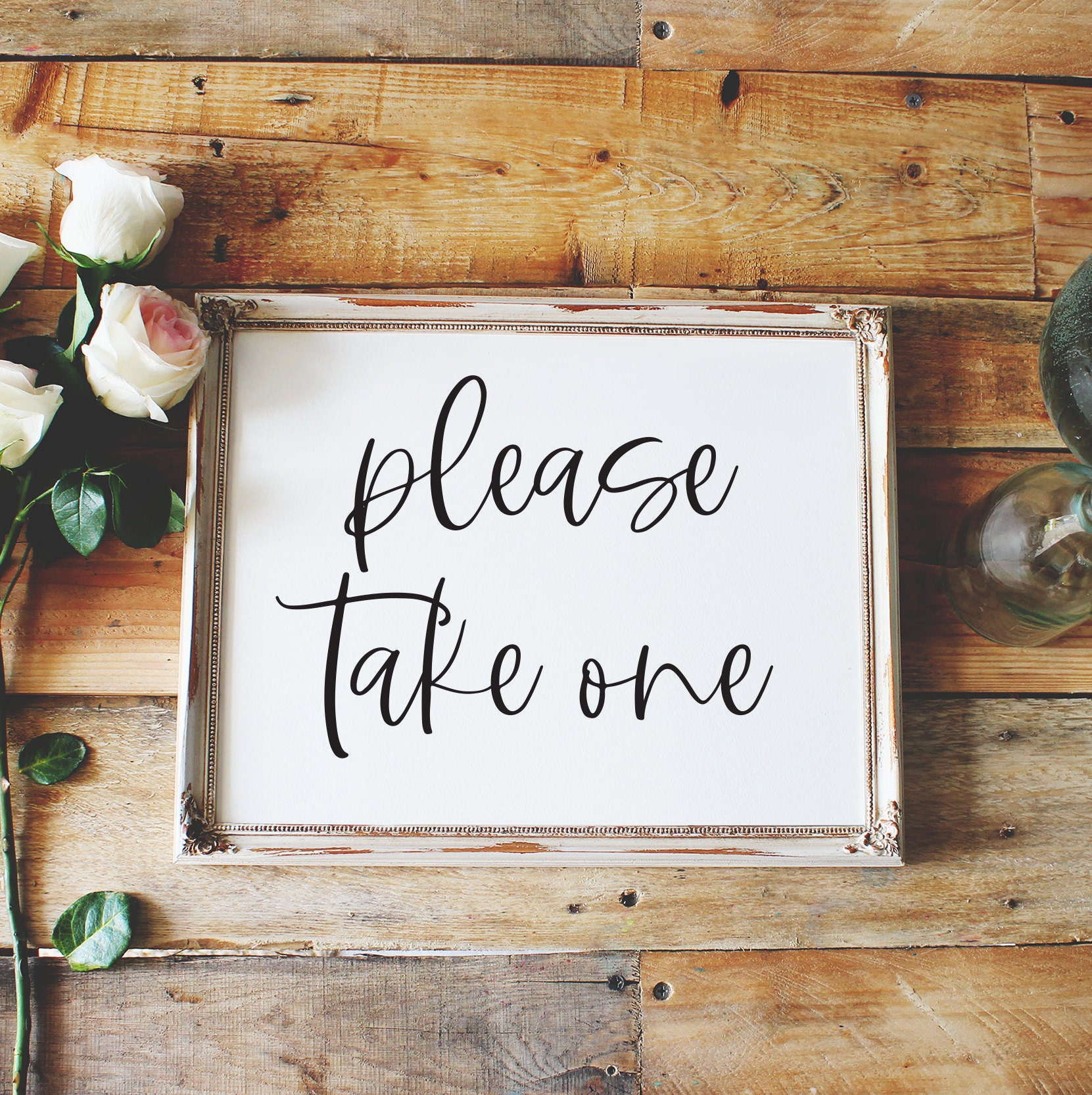 Please Take One Sign Take One Sign Wedding Favor Sign - Etsy Norway