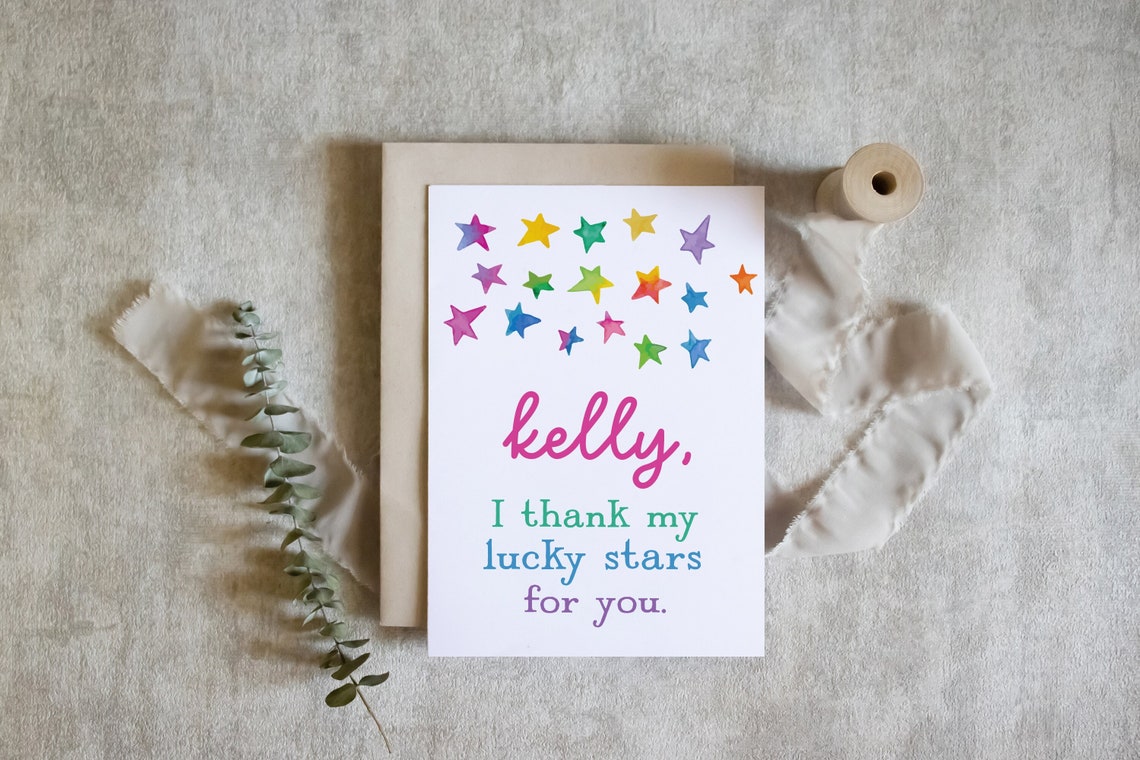 I Thank My Lucky Stars for You / Awesome Teacher Card / Teacher ...