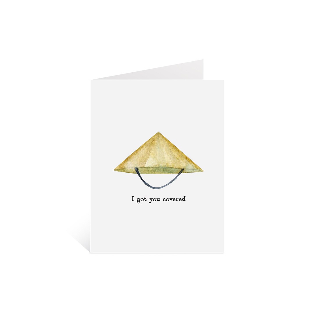 Funny Vietnamese Card | I Got You Covered | Asian-inspired Pun Greeting ...