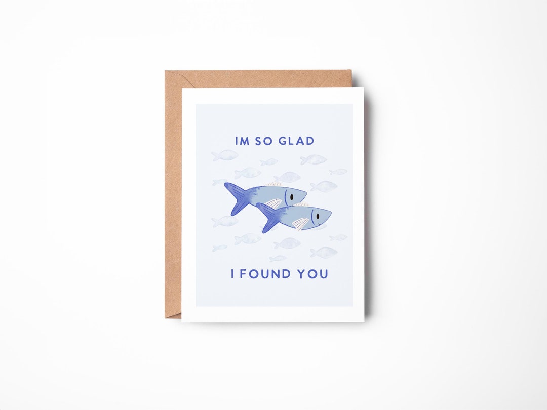 Anniversary Card | Fish Pun | I’m so Glad I Found You - Etsy
