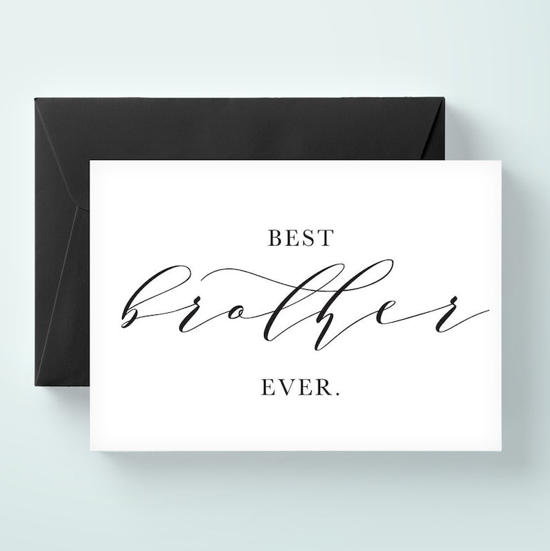 Best Brother Ever Card Thank You Brother Card Best Friend - Etsy