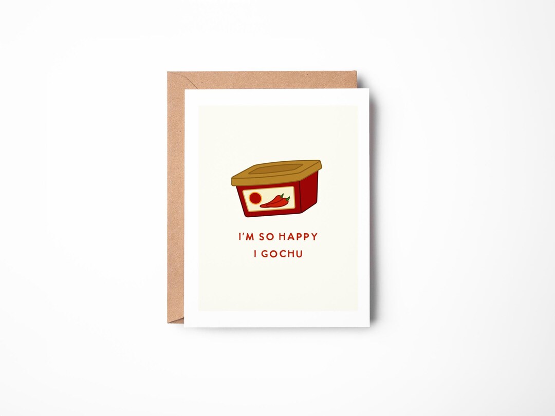 Im so Happy I Gochu, Gochugaru Card, Cute Pun, Anniversary Card ...