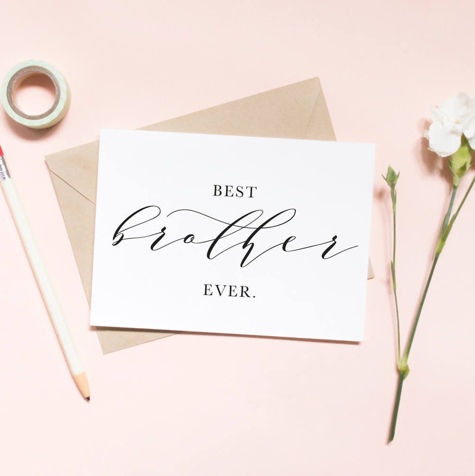 Best Brother Ever Card, Thank You Brother Card, Best Friend Card, Best ...