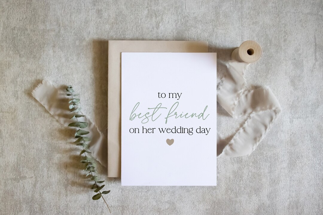 To My Best Friend on Her Wedding Day, Card for Best Friend, Best Friend ...