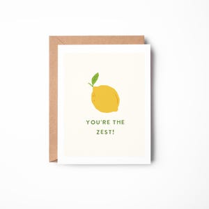 Funny Thank You Card | You’re the Zest | Cute Lemon Pun Card - Etsy