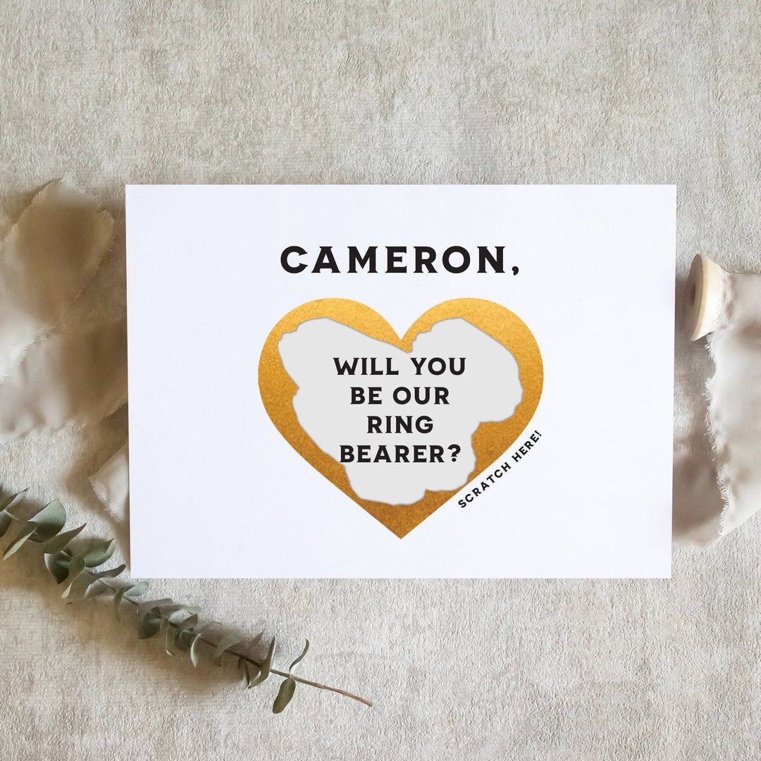 Scratch off Ring Bearer Card, Cute Ring Bearer Card, Ring Bearer ...