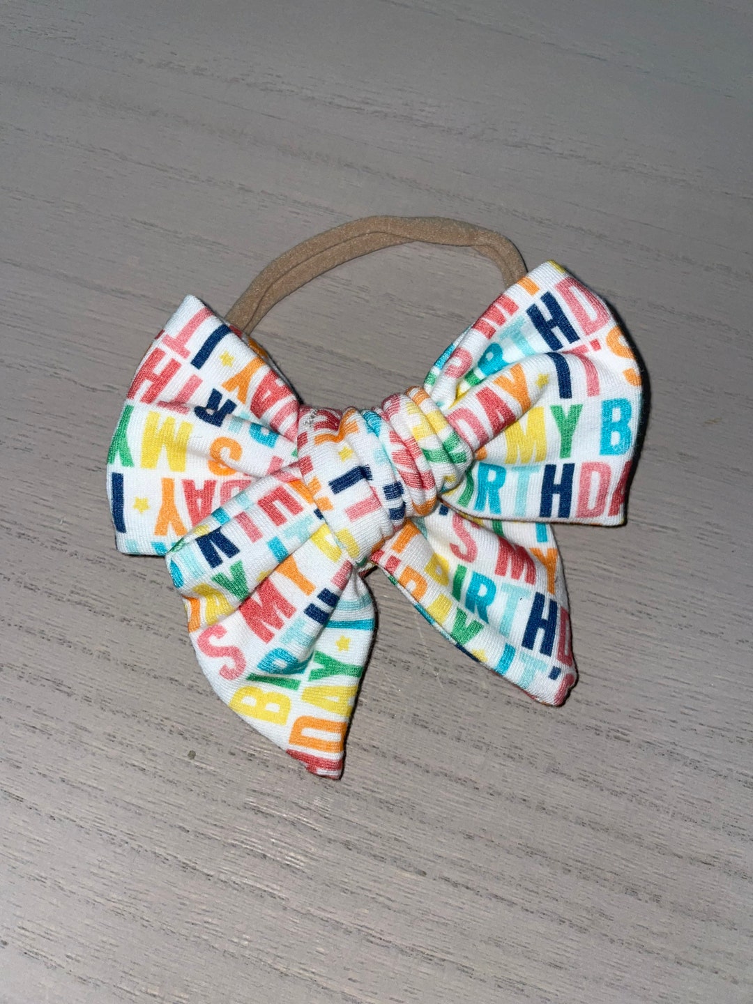 Happy Birthday Bow - Etsy