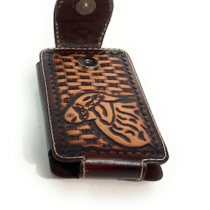 Western Cell Phone Case, Cowboy Rodeo Genuine Leather Cell Phone Case ...