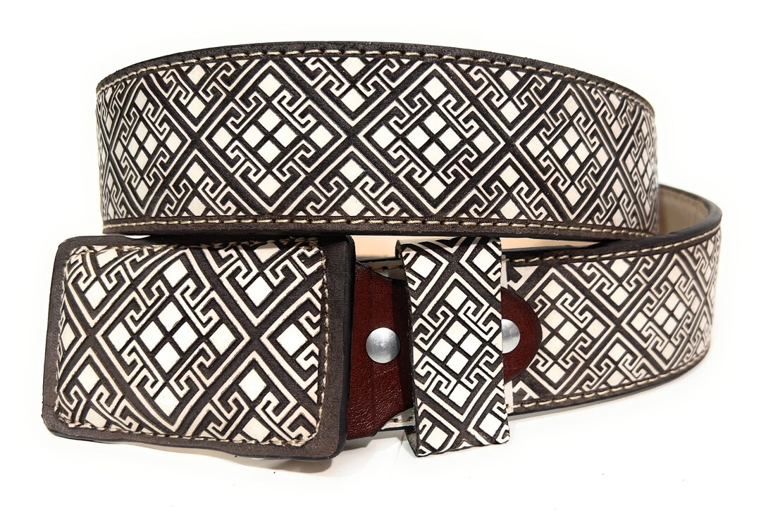 Authentic Mexican Charro Belt, Cinto Vaquero Laser, Men's Western Belt ...