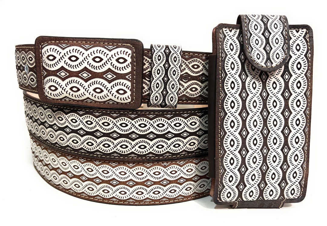 Authentic Mexican Charro Belt Phone Case Set Cinto Vaquero - Etsy