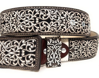 Authentic Mexican Charro Belt Cinto Laser Vaquero Fino - Etsy