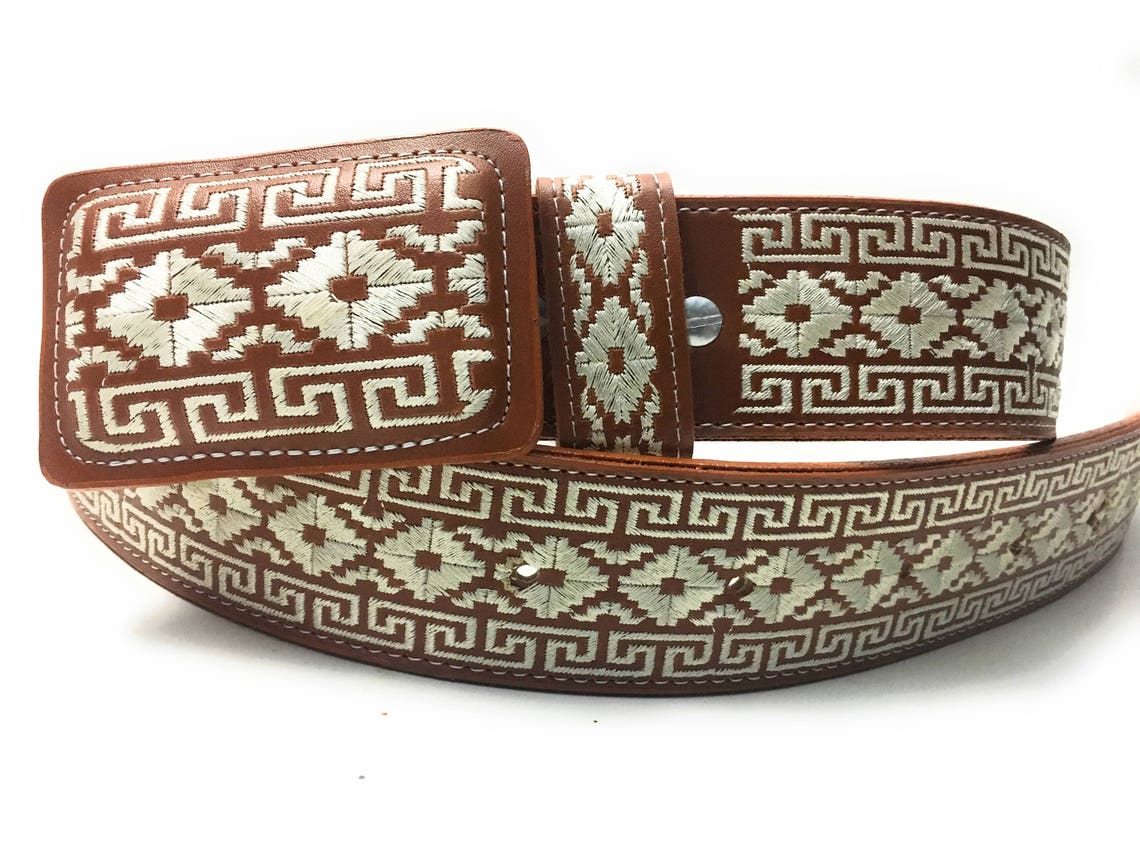 Mens Western Belt. Cinto Charro. Vaquero Pitiado Belt. - Etsy