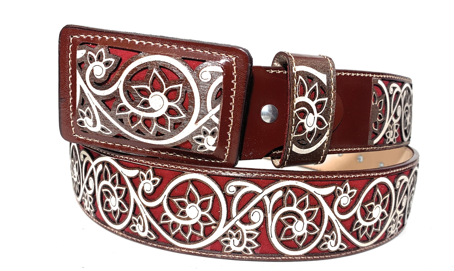 Authentic Mexican Charro Belt Cinto Laser Vaquero Fino | Etsy