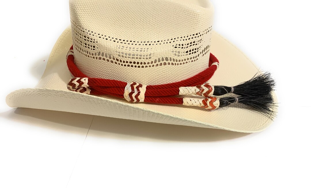 Red Western Hatband, Horse Hair Cowboy Rodeo Hat Decoration - Etsy