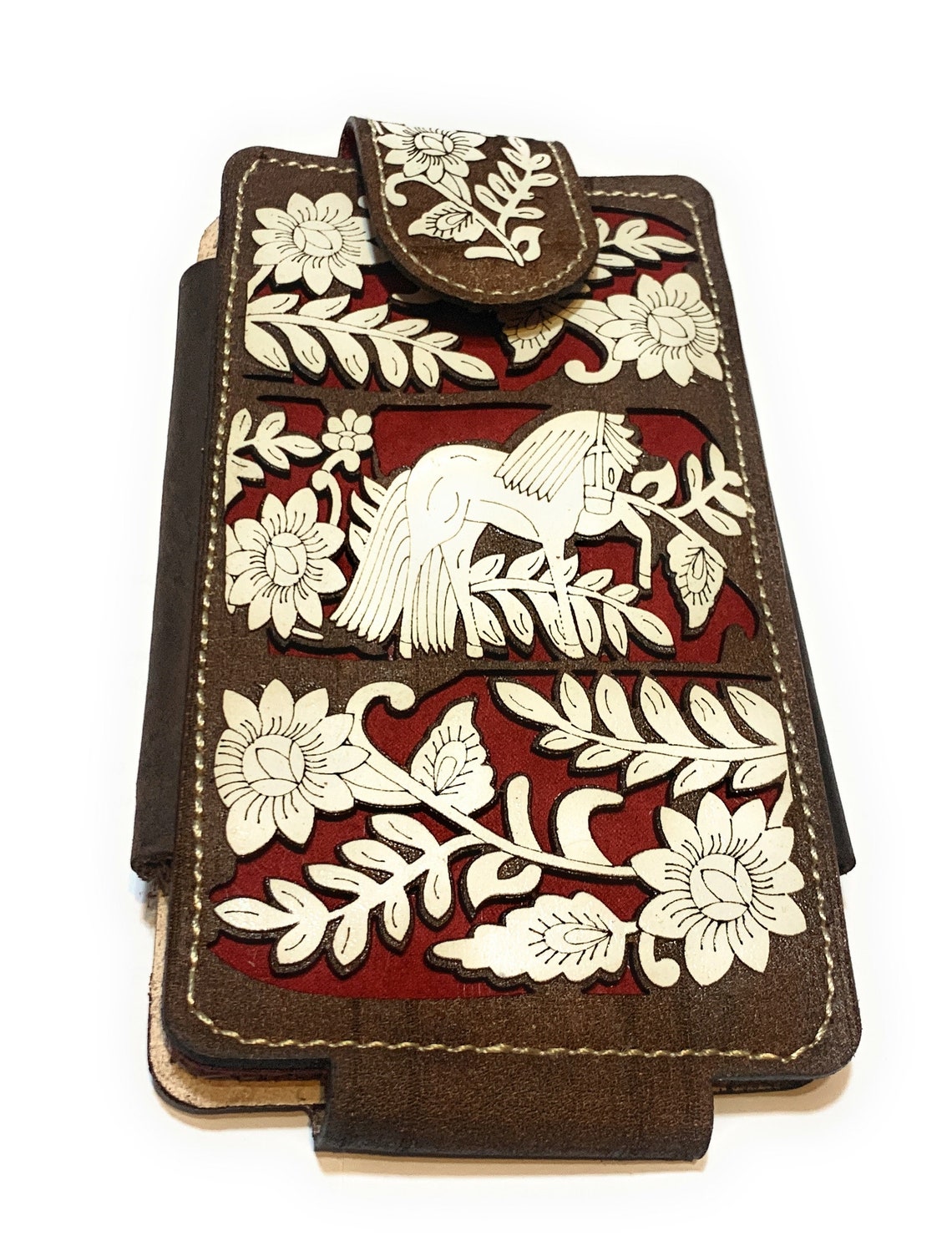 Western Leather Cell Phone Case Horse Decorated Funda Vaquera | Etsy