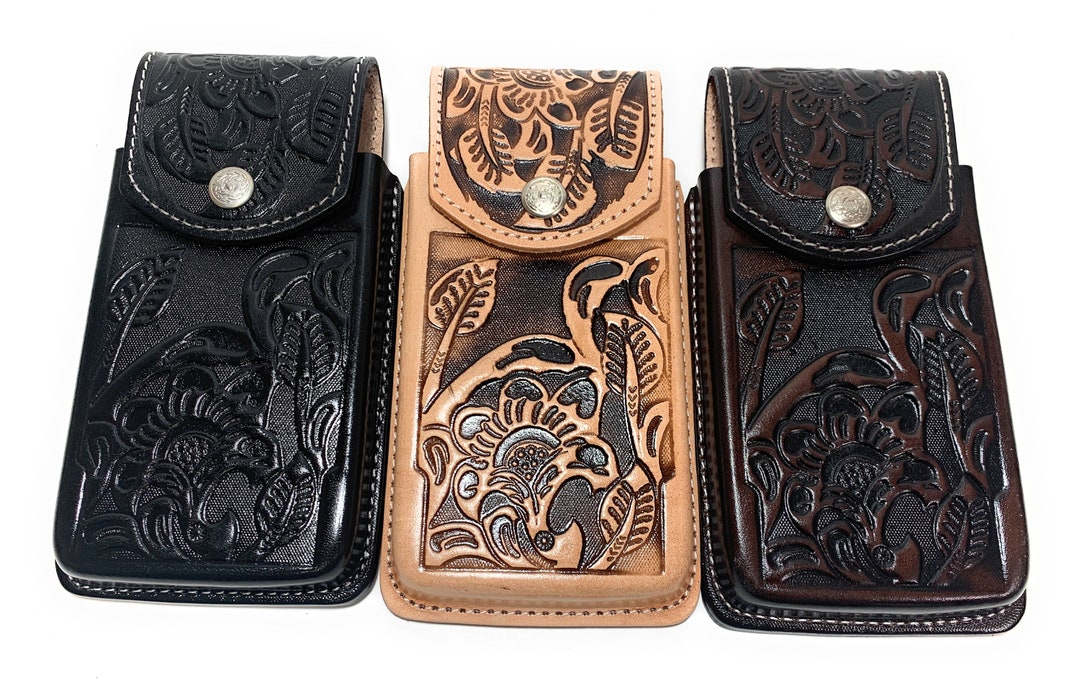 Western Cell Phone Case, Cowboy Heavy Duty Genuine Leather XL Cell ...