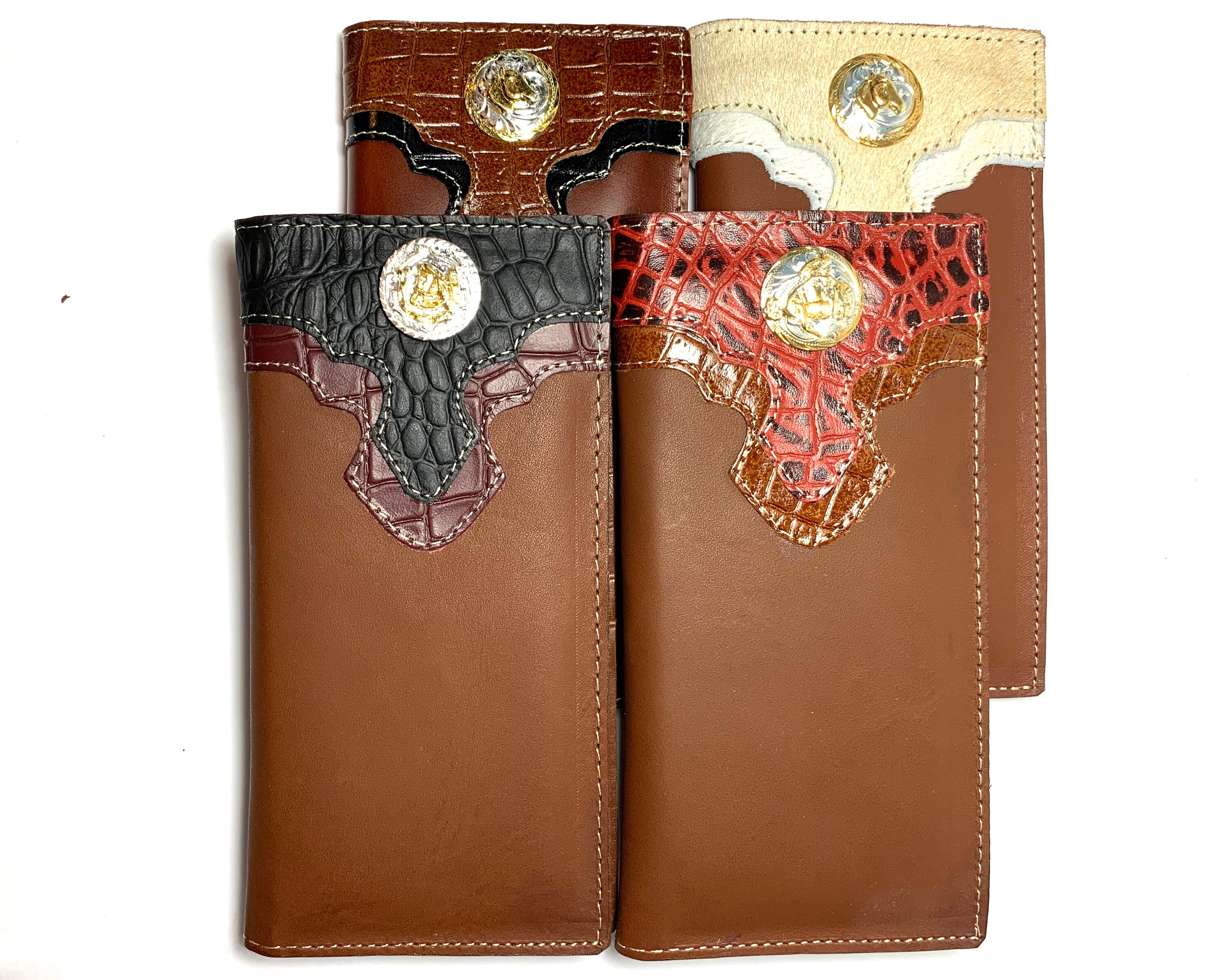 Men's Western Wallet Genuine Leather Tall Bi Fold Rodeo | Etsy