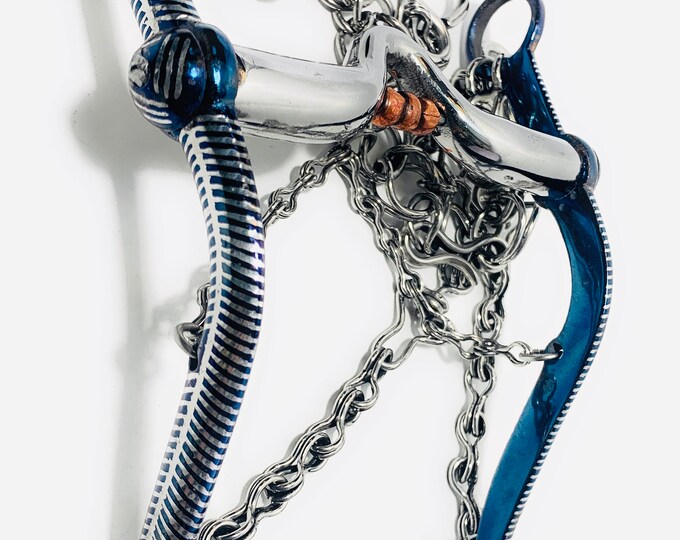 5 Freno Charro Rayado Azul. Mexican Charro Horse Bit. - Etsy