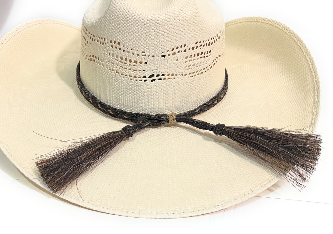 Brown Western Hat Band With Horse Hair, Cowboy Rodeo Hat Decoration - Etsy