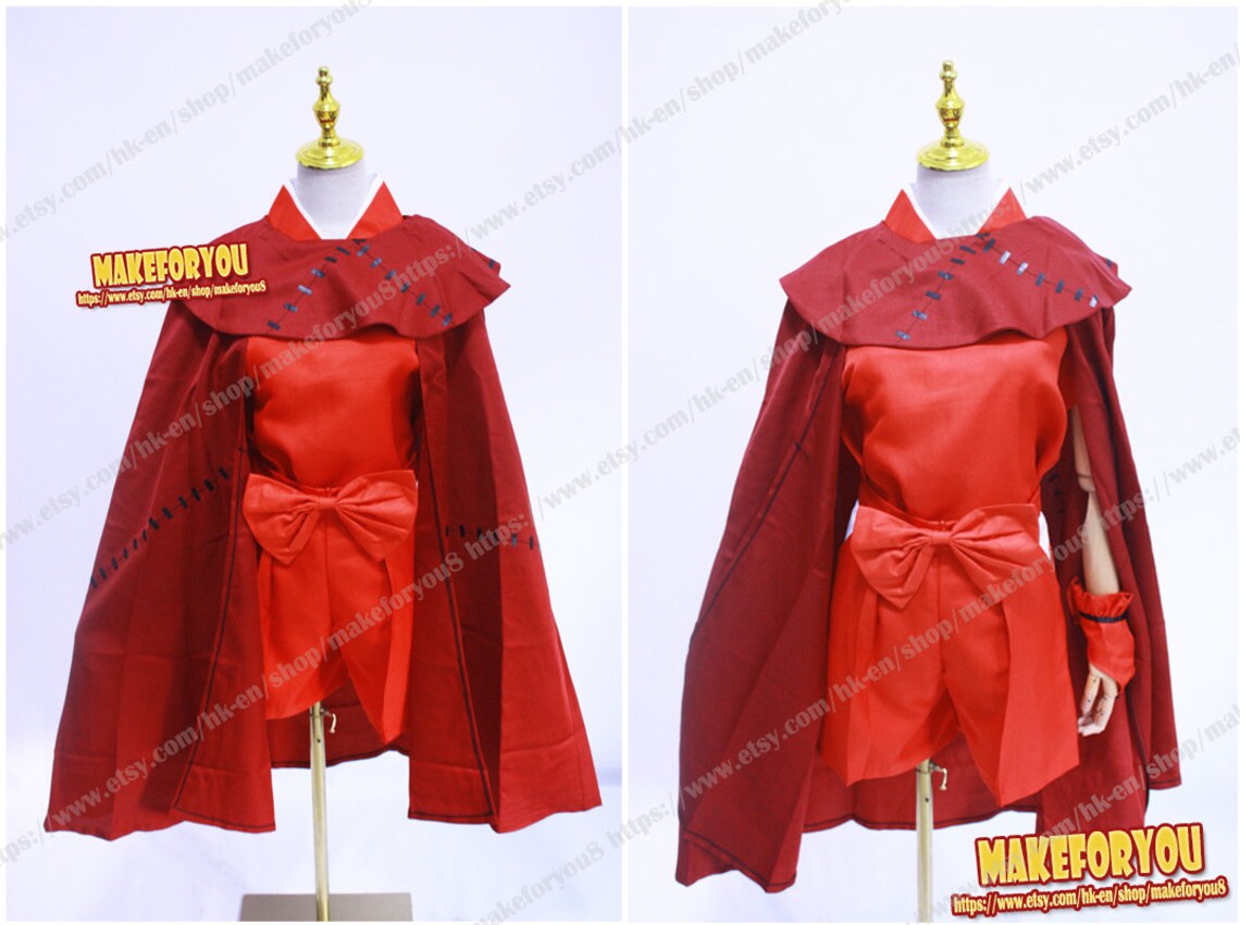 Unisex's Yashahime Moroha Cosplay Costume Red Colour With - Etsy