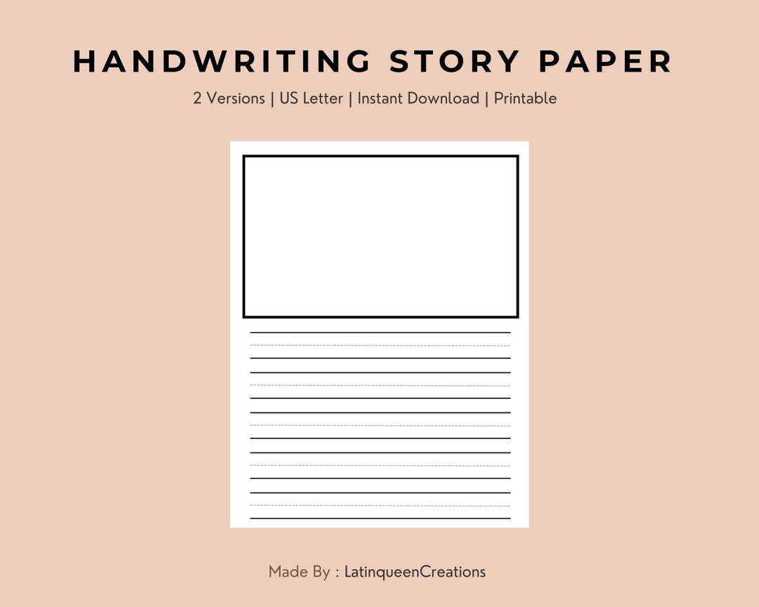 Handwriting Story Paper Penmanship Paper Writing Practice Handwriting ...