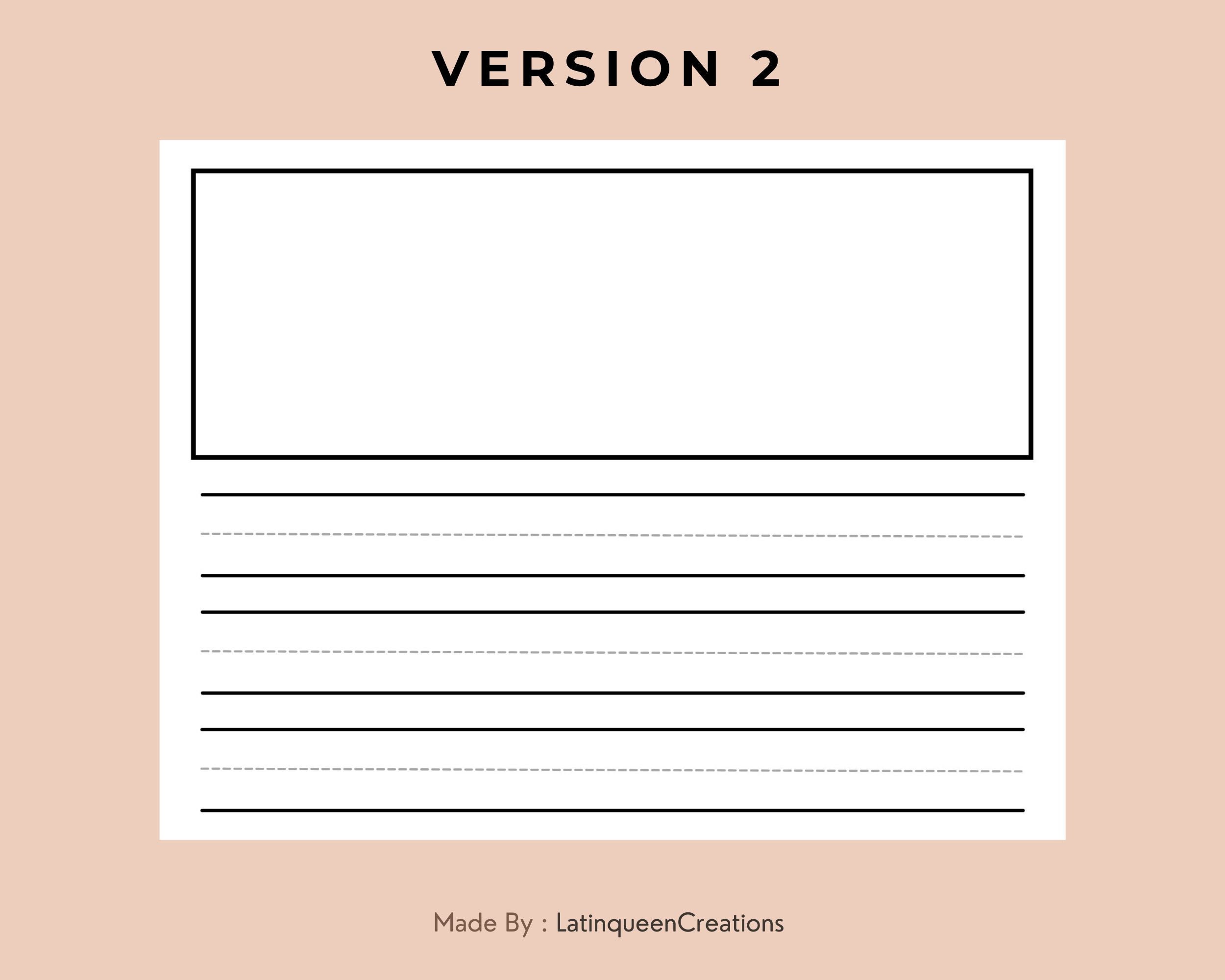 Handwriting Story Paper Penmanship Paper Writing Practice Handwriting ...