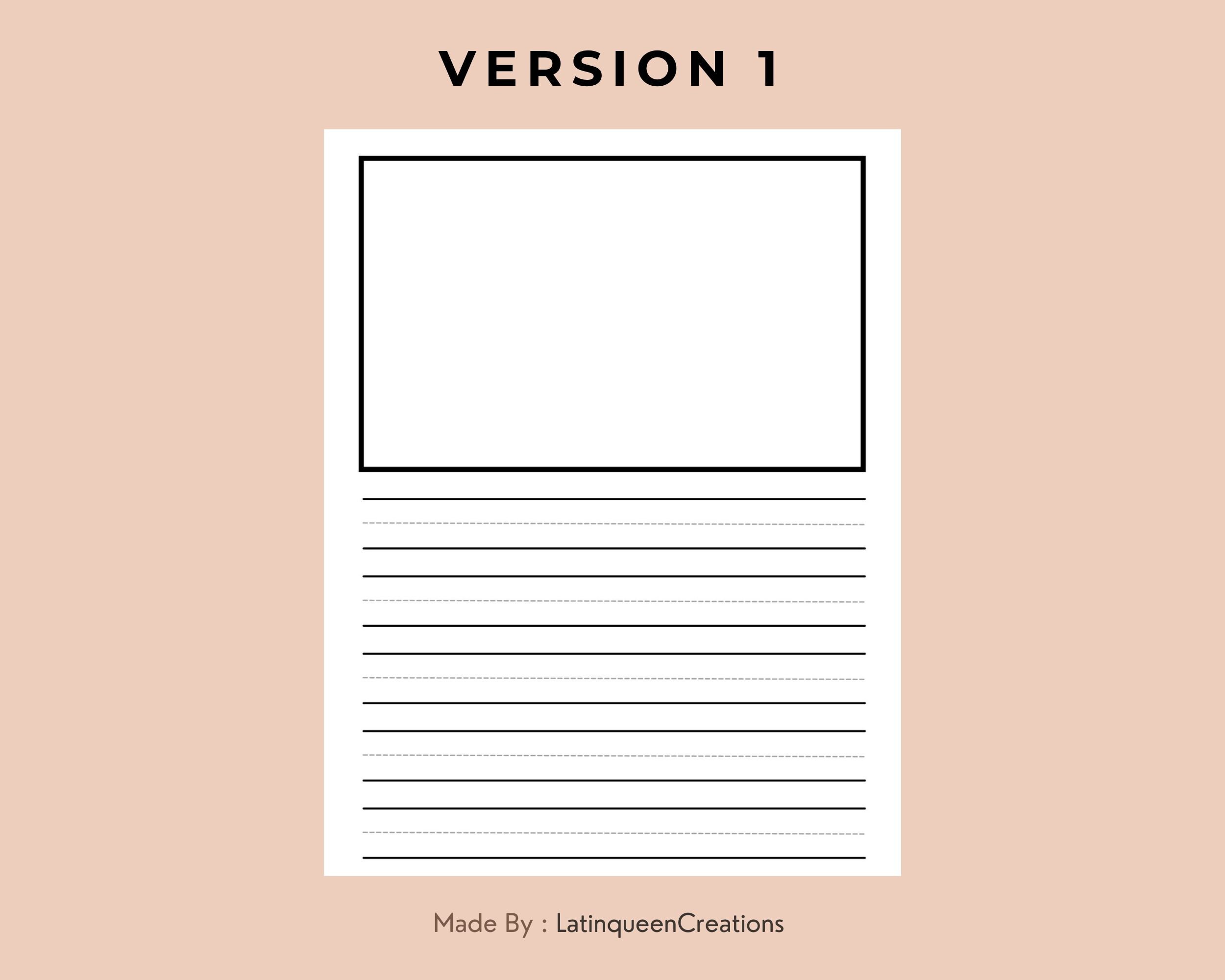 Handwriting Story Paper Penmanship Paper Writing Practice Handwriting ...