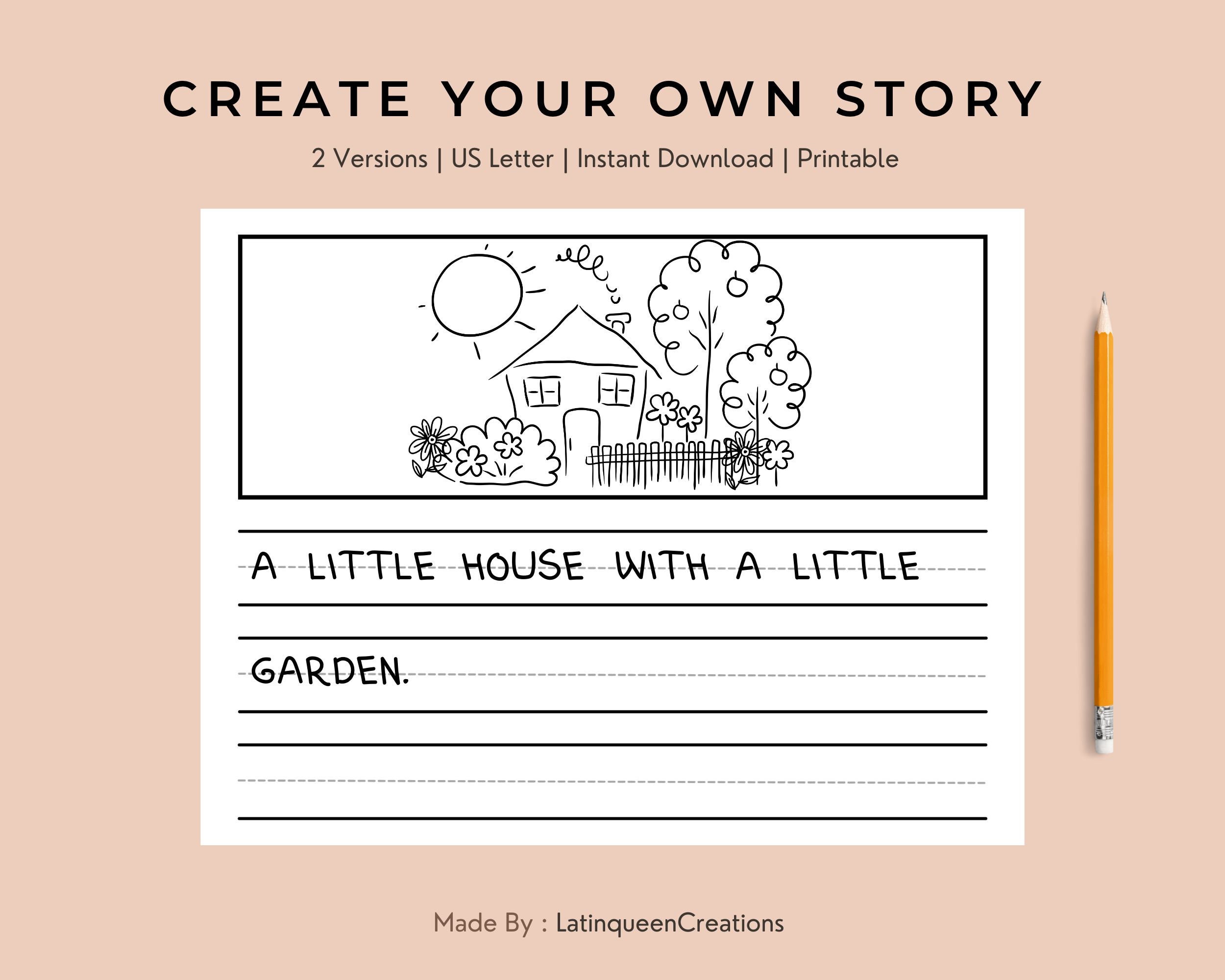 Handwriting Story Paper Penmanship Paper Writing Practice Handwriting ...