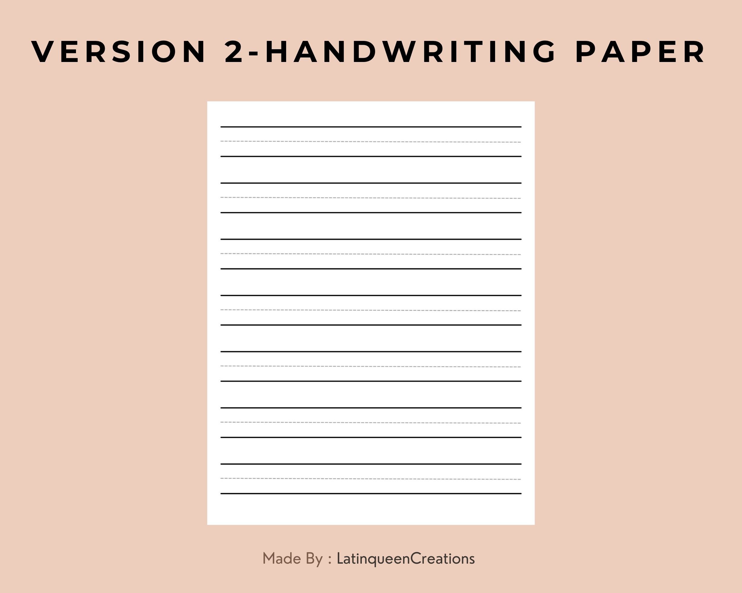 Practice Writing Paper.handwriting Paper.penmanship Paper.handwriting ...
