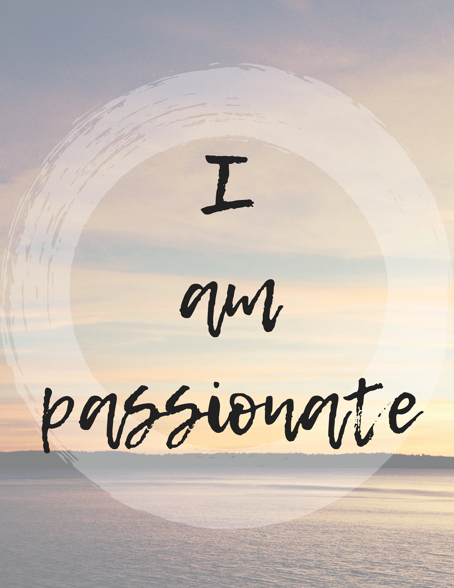 I Am Passionate Affirmation Printable Wall Art - Etsy