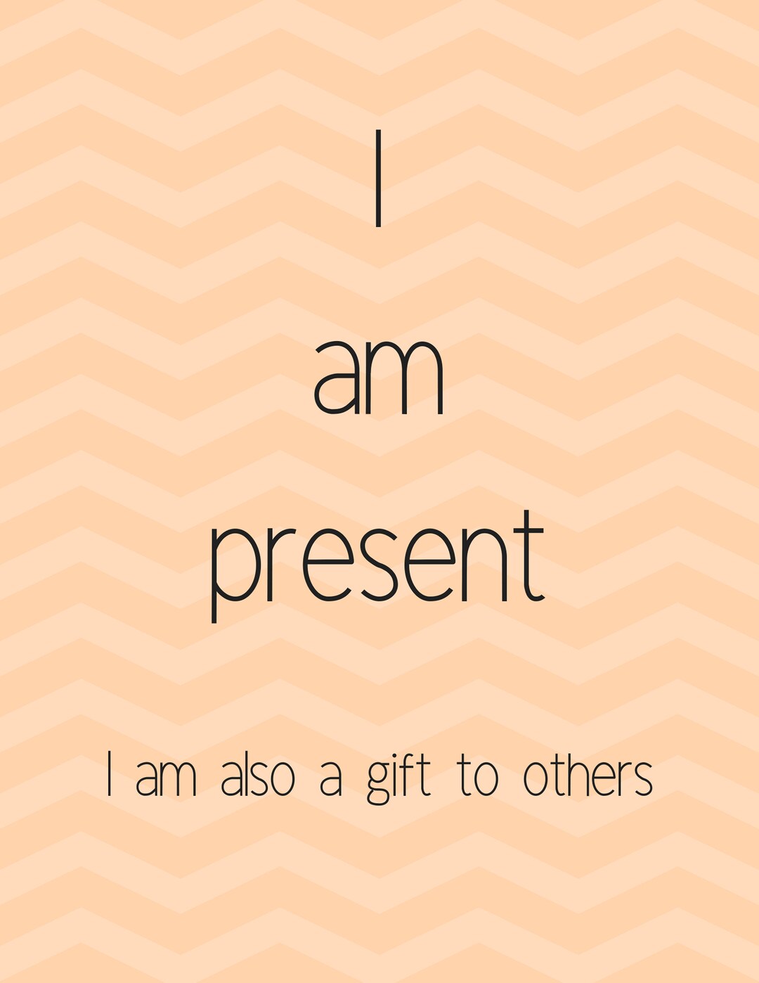 I Am Present Affirmation Printable Wall Art - Etsy