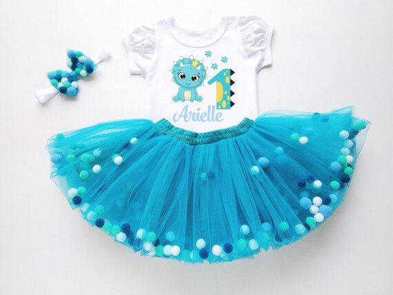 Blue Dinosaur Tutu Skirt T-shirt Set Christmas Gift Idea - Etsy