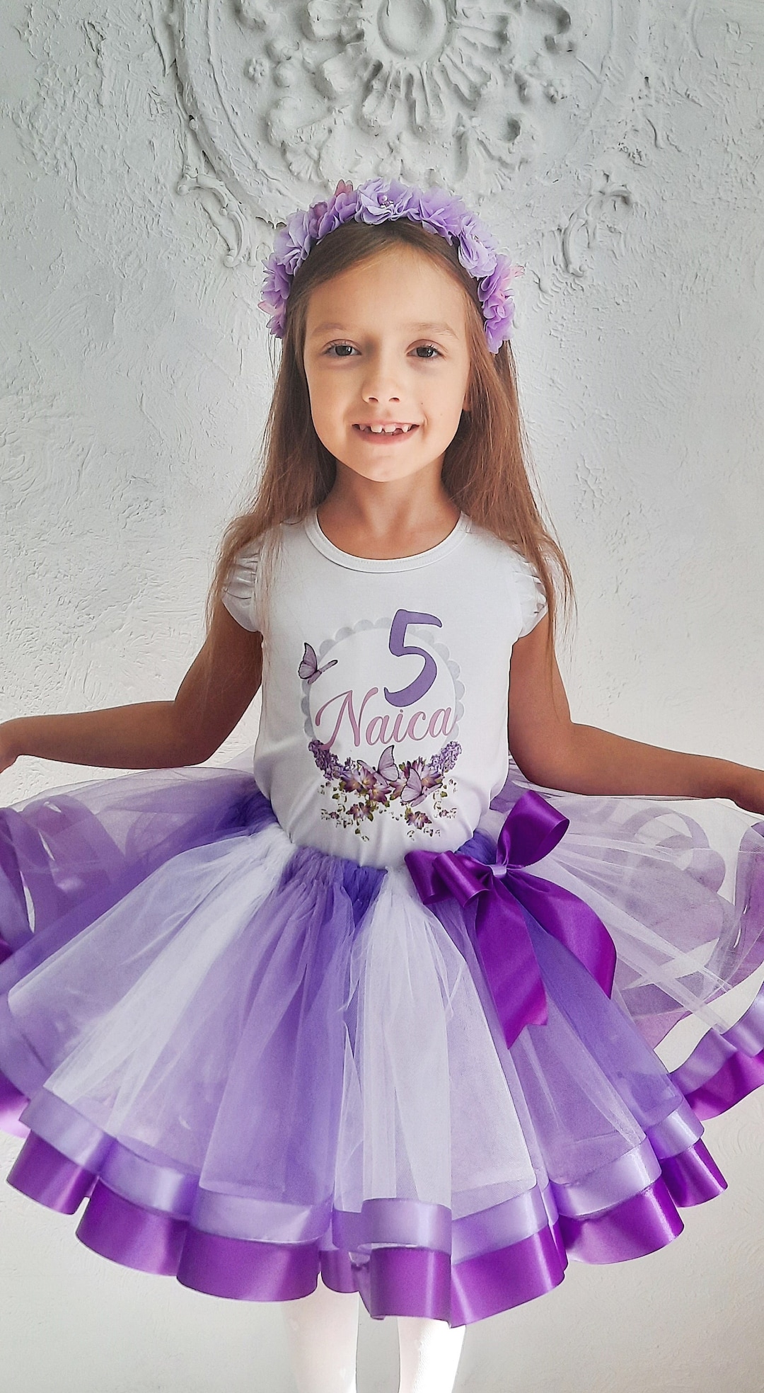 5th Birthday Outfit, Butterfly Birthday Dress, 5th Birthday Outfit Tutu ...